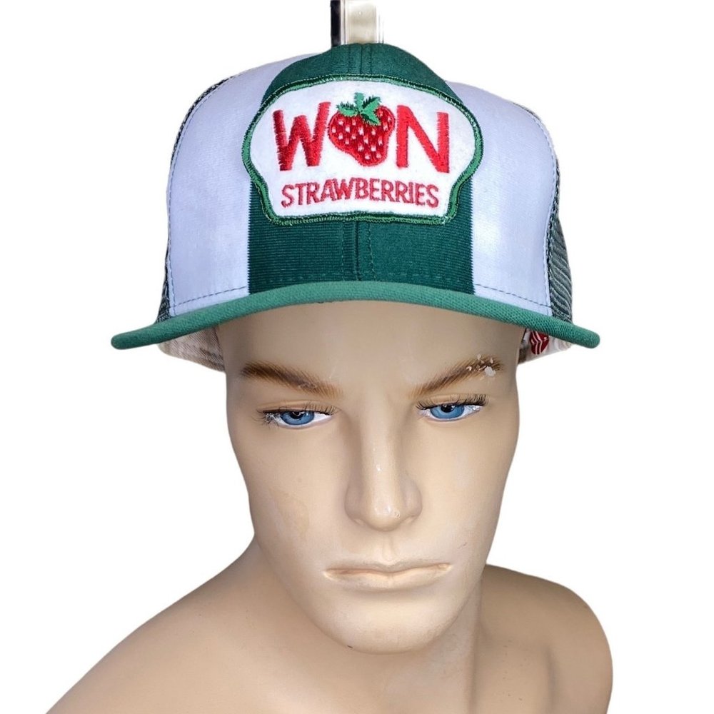 Won Strawberries Logo Patch Trucker Hat Ball Cap Usa - Gem